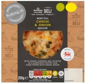 Morrisons Cheese & Onion Quiche 200g : Amazon.co.uk: Grocery