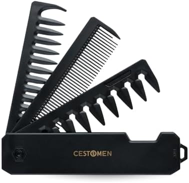 Amazon.com : Protable Folding Pocket Comb for Men, 3 in 1 Hair Comb ...