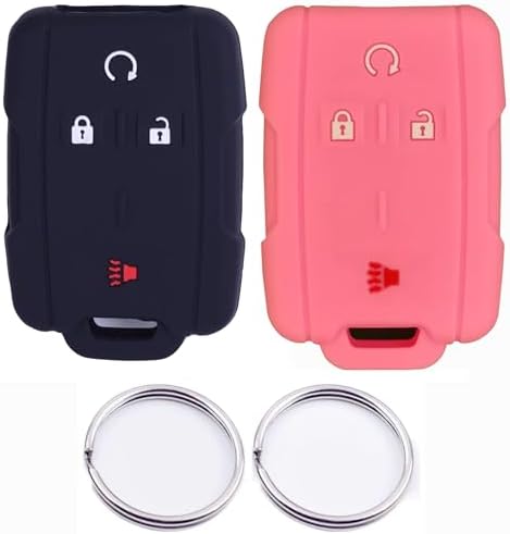 Amazon.com: Silicone Rubber Remote Key Fob Cover Compatible with Chevy ...