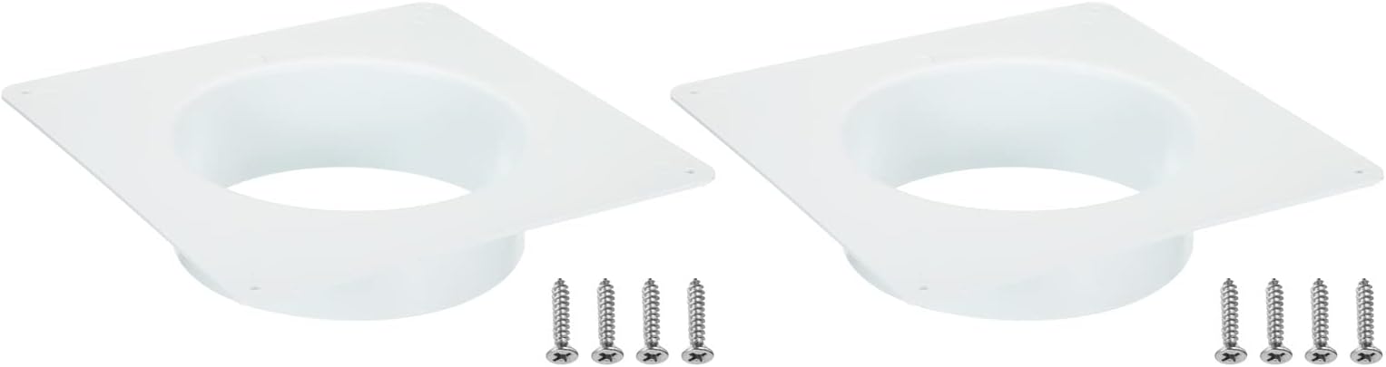 PATIKIL 6" Duct Connector Flange, 2 Pack Dryer Vent Wall Plate Square ...