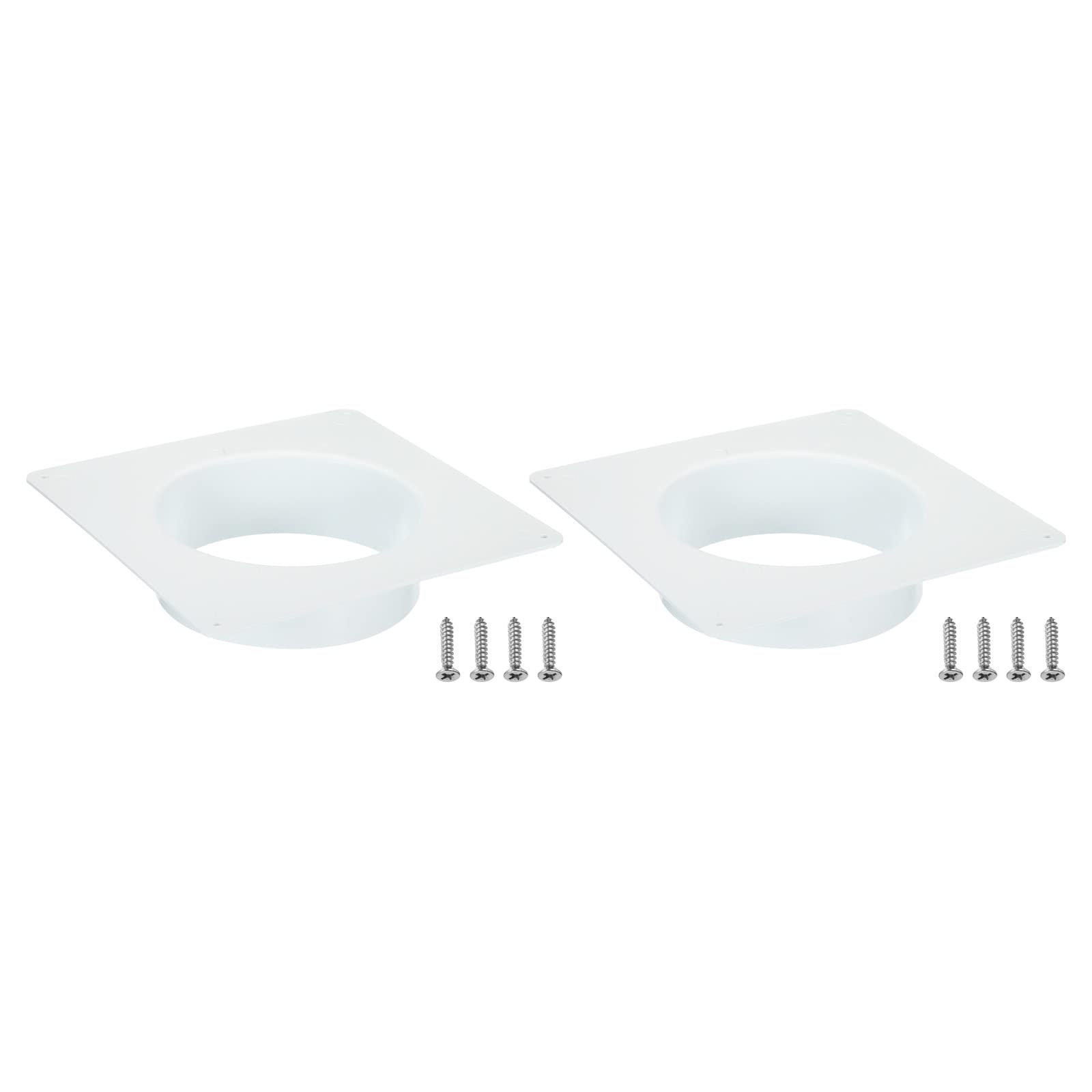 PATIKIL 6" Duct Connector Flange, 2 Pack Dryer Vent Wall Plate Square ...