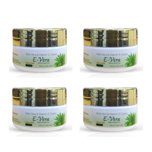 E-Vera Cream with Aloe Vera and Vitamin E Moisturizing, Glowing Natural ...