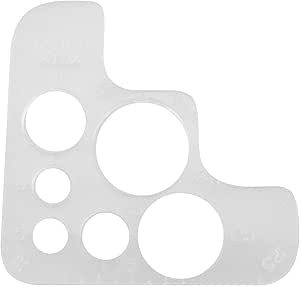 Amazon.com : Rounded Ruler JCBIZ 9x9cm Acrylic R Gauge Ruler Regular ...