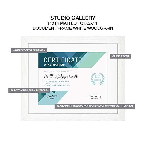Snapklik.com : Studio Gallery Matted Document Frame Set, 11 X 14 Matted ...