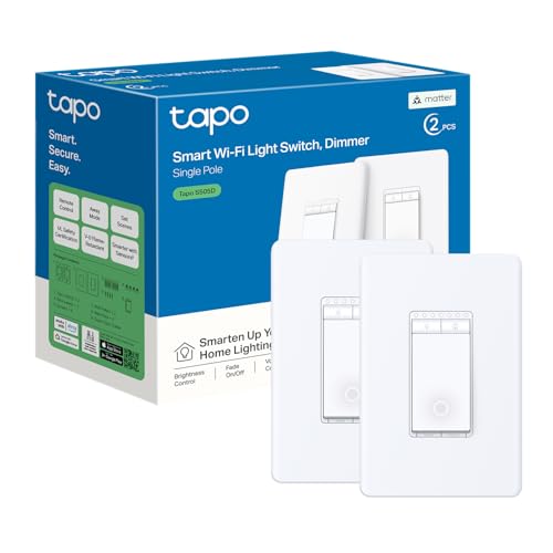 TP-Link Tapo Matter Smart Dimmer Switch: Voice Control w/Siri, Alexa ...