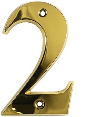 Beautiful 3 Inch Bevelled Edge Polished Gold Door Number 3 - Screw Fix ...