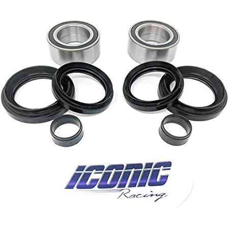 Amazon.com: Iconic Racing Both Front Wheel Bearing and Seal Kits Fits ...