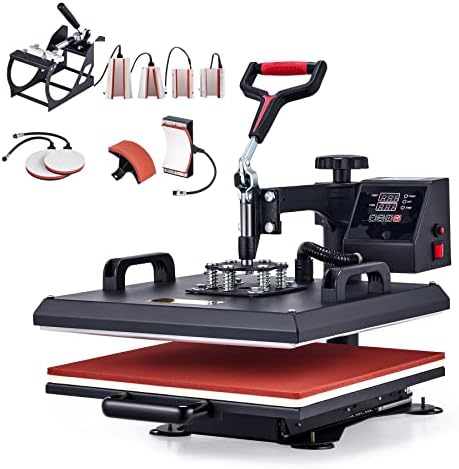 Professional Start-Up Heat Press Machines 12" x 15" Swing Away 5 in 1 ...