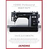 Janome HD9BE Heavy Duty Sewing Machine – 1600 SPM Fast, Industrial ...