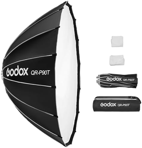 Godox QR-P90T Softbox 90cm/ 35.4in Foldable Quick Release Parabolic ...