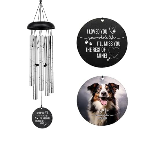 Amazon.com: Extrabily Custom Dog Memorial Wind Chime Personalized ...