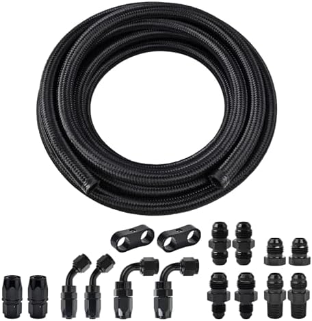 Amazon.com: EVIL ENERGY 6AN Fuel Line Kit, 6AN Hose Nylon Braided Fuel ...