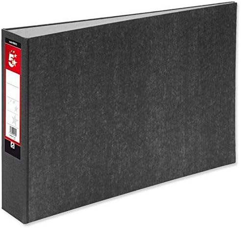 5 Star Mini Lever Arch File 70mm Spine Oblong Landscape A3 - Black ...