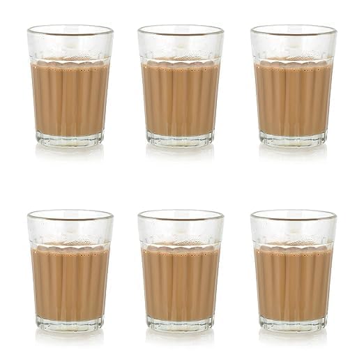 Buy Neema 6 Pcs Tapri Special Cutting Chai,Milk,Coffee Small Glass Cups ...