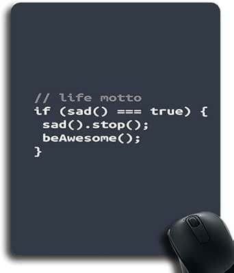 Amazon.com : Funny Life Motto Javascript Custom Mouse Pad/ Mouse Mat ...