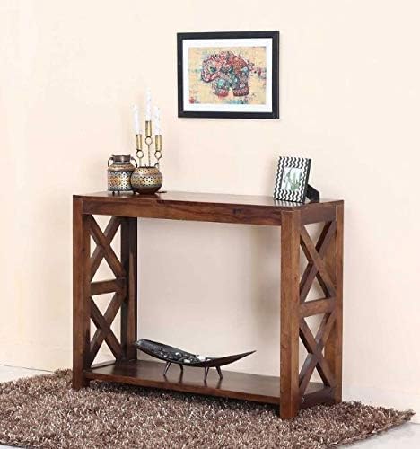 Streema art Traditional Console Table (Sheesham,Polished Finish,Brown ...