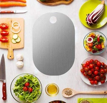 Buy Indian Decor 31955 Stainless Steel Vegetable Chopping Board for ...