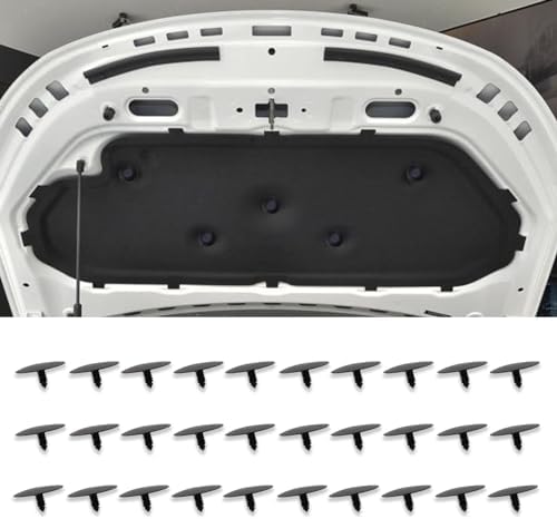 Amazon.com: CHRYMUM 30PCS Hood Insulation Retainer Clips, Black Nylon ...