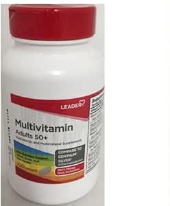 Amazon.com: Leader Multivitamin Adults 50+, 100 Caplets Per Bottle (4 ...