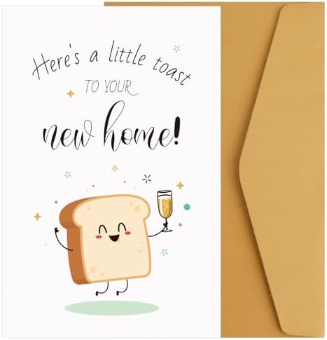 Amazon.com : XIHIRCD Happy New Home Card, 8.07x5.31in Funny Housewarming Greeting Card ...