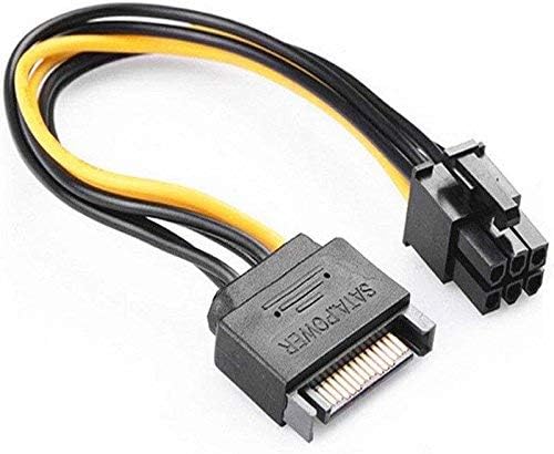 Ultima Cords & Cables SATA 15 Pin to ATX 6 Pin PCI Express Graphics ...