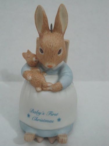 Amazon.com: Hallmark 1595QGO1255 Baby Girl's First Christmas Keepsake ...