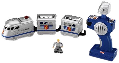 Buy Fisher-Price GeoTrax Rail and Road System RC Set with Figure ...