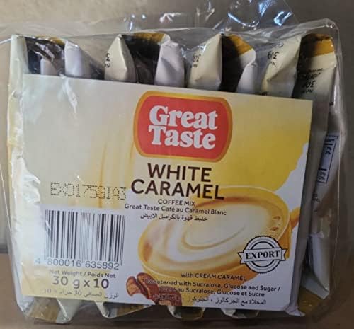 Amazon.com : Great Taste White 3-in-1 Coffee White Caramel 30g X 10 (2 ...