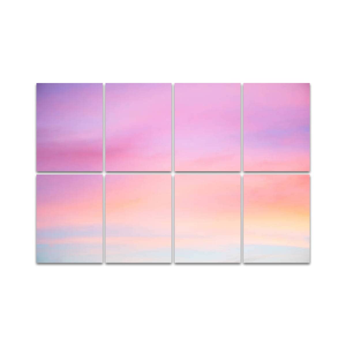 Amazon.com: 8 Pack Art Acoustic Panels Sky pink blue colors effect ...