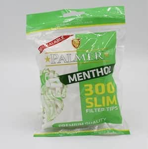Palmer Slim Menthol Filter Tips - 300 Premium Quality Slim Menthol ...