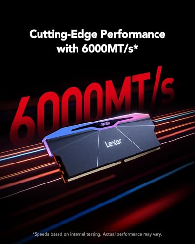 Lexar ARES Gen2 RGB DDR5 RAM 64GB Kit (2x32GB) 6000MHz CL30, 288-Pin ...