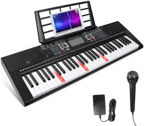Piano Keyboard 61 Key, AKLOT Portable Full Size Piano Keys Infinite ...