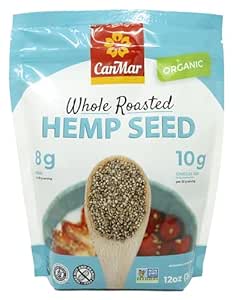 Amazon.com: CanMar Whole Roasted Organic Hemp Seeds - Kosher & Vegan ...