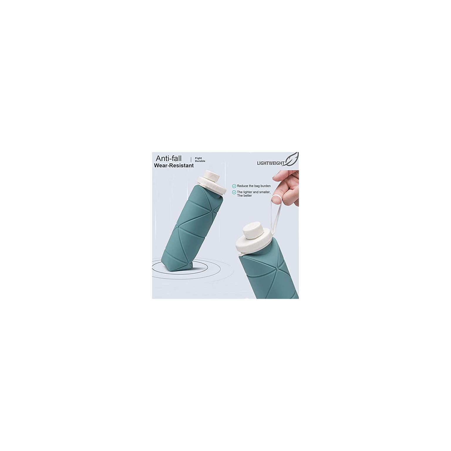 SPECIAL MADE Collapsible Water Bottles Leakproof Valve Reusable BPA ...