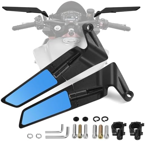 Amazon.com: Upgraded Motorcycle Mirrors for handlebars, Adjustable ATV ...