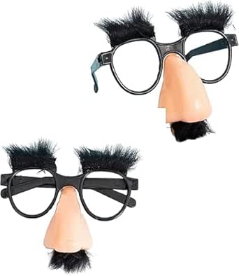 Amazon.com: Mozff 2 Pcs Disguise Glasses With Funny Nose - Comedy Style ...