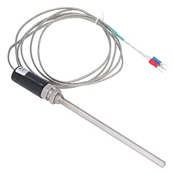 Type K Temperature Sensor, 150mm Nichrome Probe Straight Handle ...
