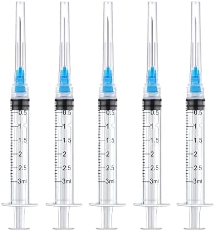 Amazon.com: 20Pack 3ml 23Ga 1.5inch Luer Lock Syringe Individually Packaged for Scientific Labs ...