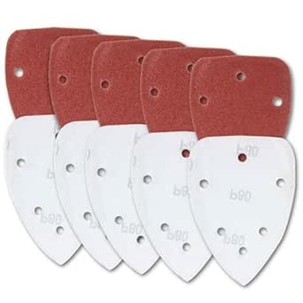 Unifizz 40 Grit 6 Hole Mouse Sand Paper Detail Sander Sanding Disc ...