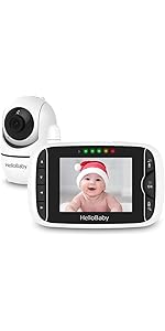 Amazon.com: HelloBaby Video Baby Monitor with 2 Cameras and 5 Inch ...