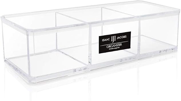 Amazon.com: Isaac Jacobs Clear Acrylic 3 Section Organizer- Three ...