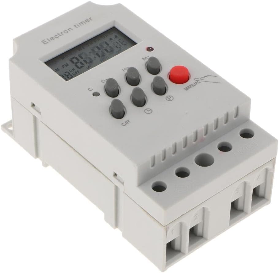 barenx 7 Days 24hrs LCD Screen Programmable Mini Timer Switch Time ...