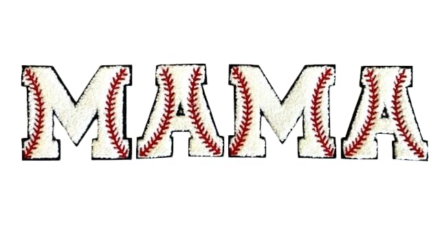 Amazon.com: Mama Baseball Chenille Iron On Patch - Make Your Own Shirt : Clothing, Shoes & Jewelry