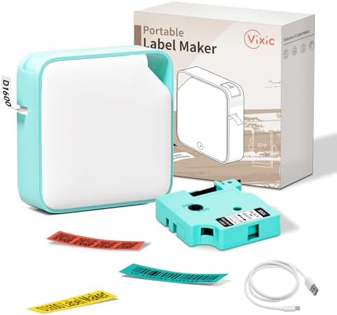 Vixic Label Maker Machine with Tape D1600 Portable Bluetooth Label ...