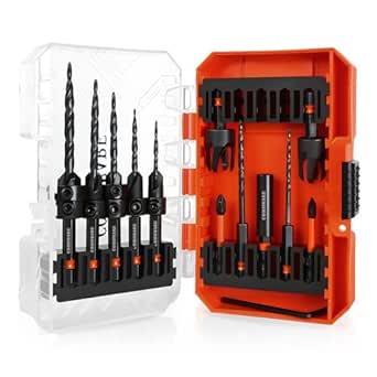COMOWARE Countersink Drill Bit Set, 15 PCS M2 HSS Tapered Drill Bits ...