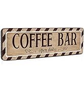 Amazon.com: TIANCENTRAL H Metal Coffee Sign Wall Art, 16 x 7.8 Inch ...