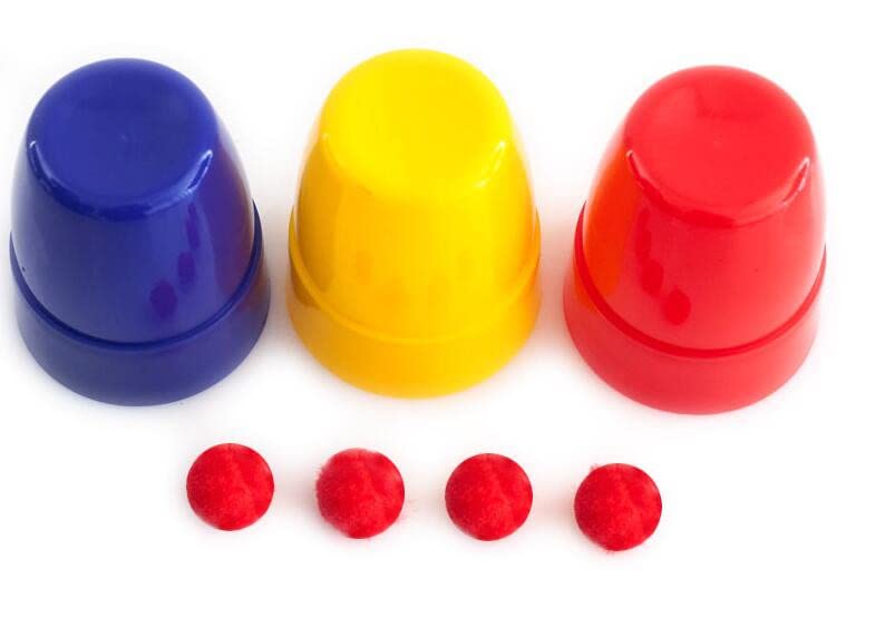 Amazon.com: SUMAG Three Cups and Balls Plastic Magic Tricks Balls ...