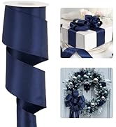 Amazon.com: HUIHUANG Blue and Gold Plaid Christmas Ribbon 2.5 inch Blue ...