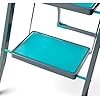 Beldray LA024510TQ 3 Step Ladder - Non-Slip Folding Ladder, Approx 2.5m ...
