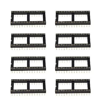 10pcs DIP IC Chip Socket Adaptor 2.54mm Pitch 15.24mm Row Pitch 2 Row ...